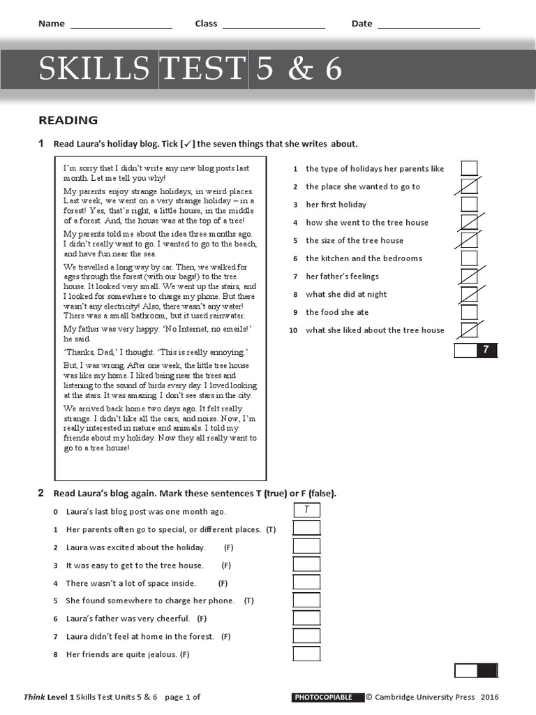 Listening and Reading Exam | PDF