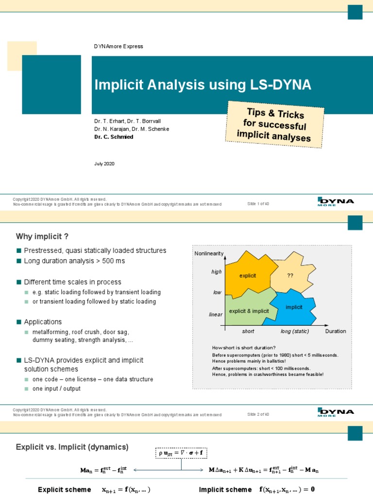 Implicit Analysis Usimg LS-DYNA | PDF | Message Passing Interface | Mechanics