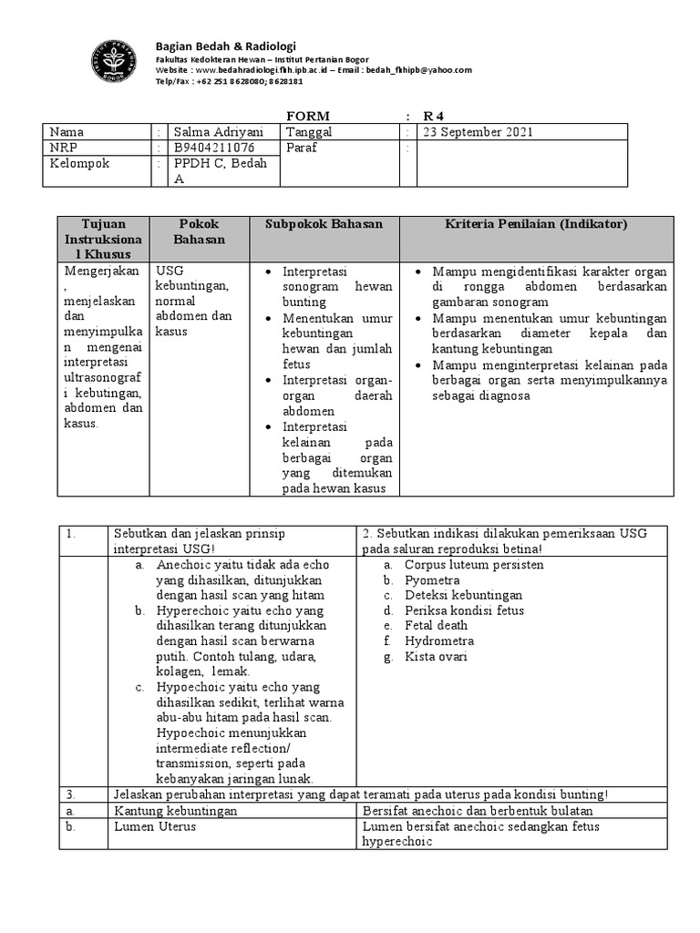 Salma Adriyani - B9404211076 - FORM R4 | PDF | Sains & Matematika
