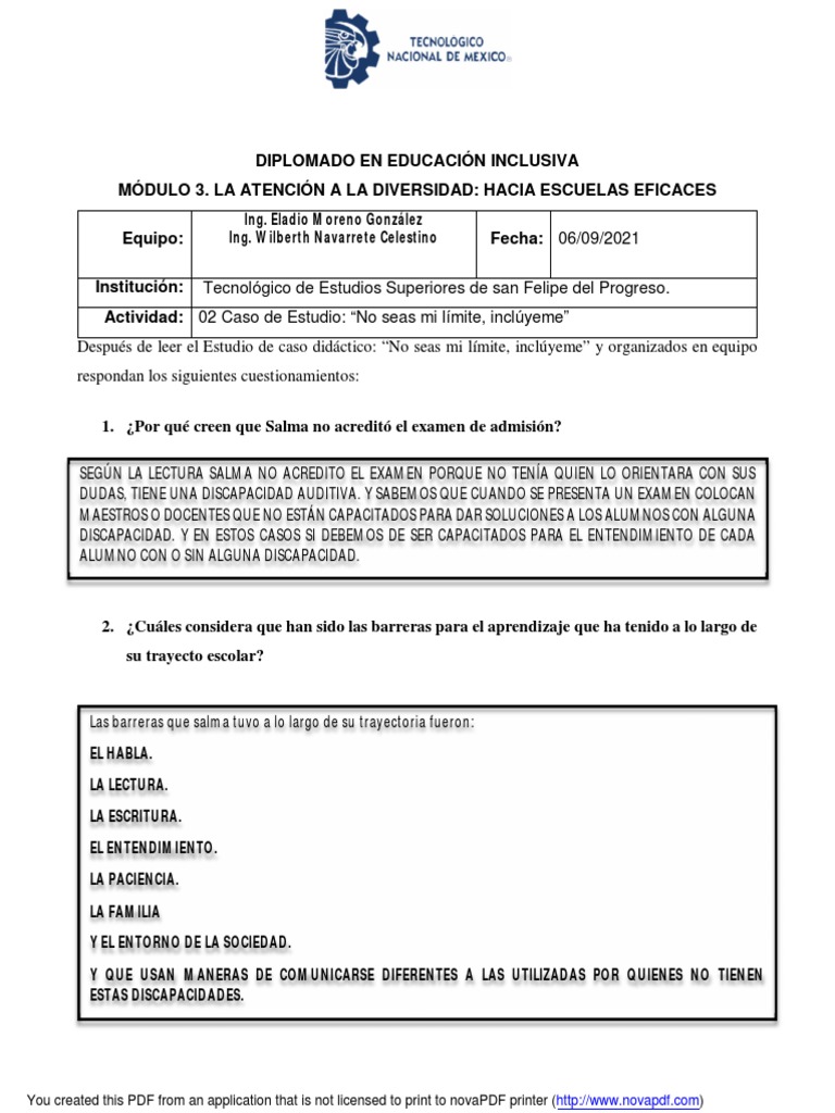 Navarrete Wilberth M3 Act02 | PDF | Aprendizaje | Comprensión lectora