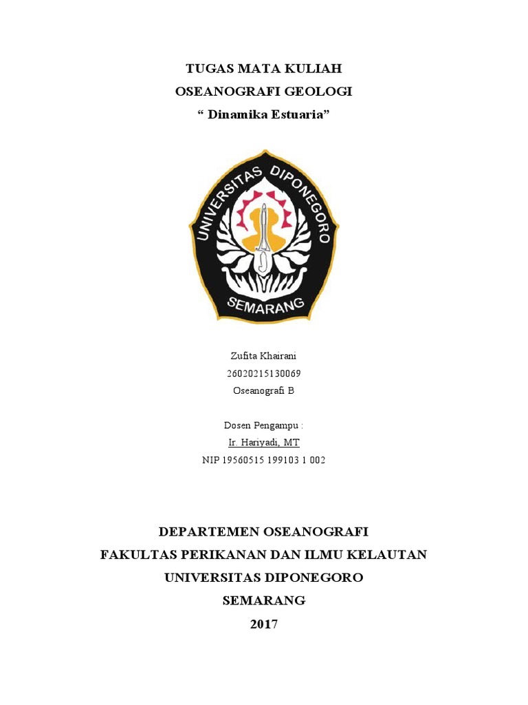 Tugas Mata Kuliah Oseanografi Geologi Di | PDF