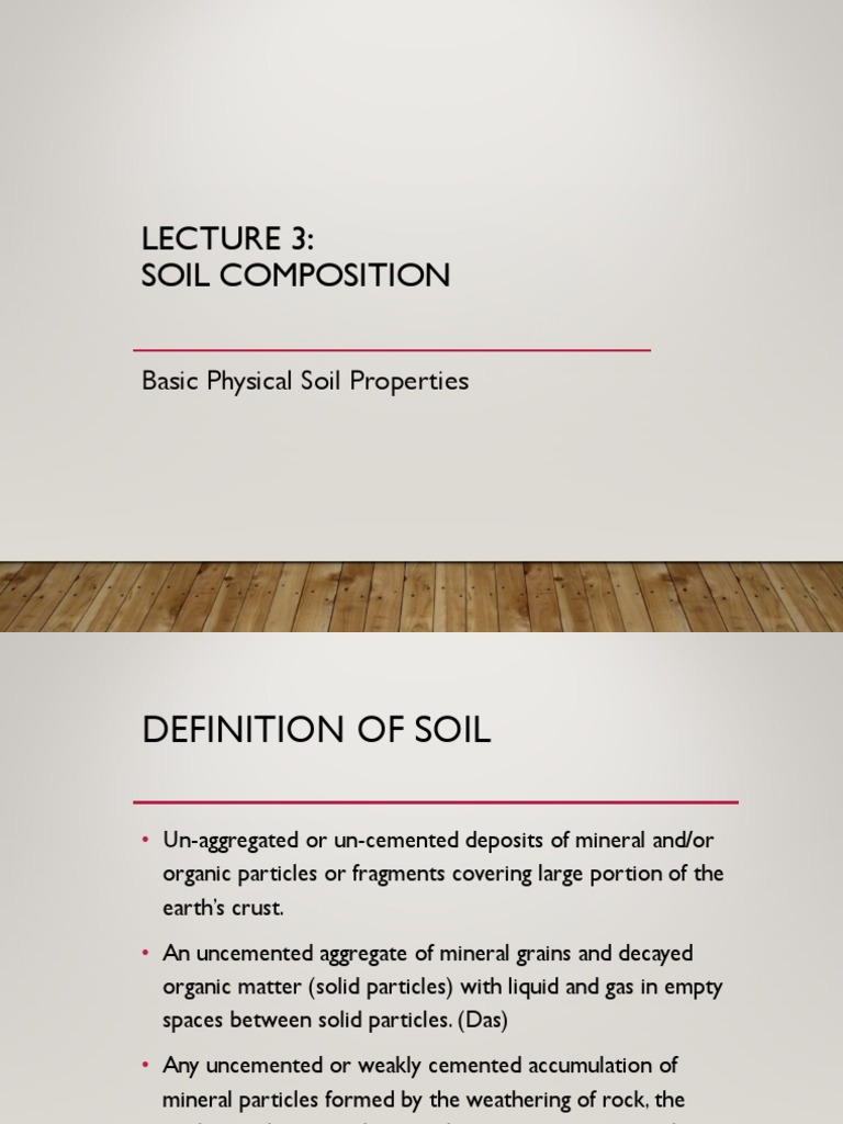 Soil Composition: Basic Physical Soil Properties | PDF | Density | Weight