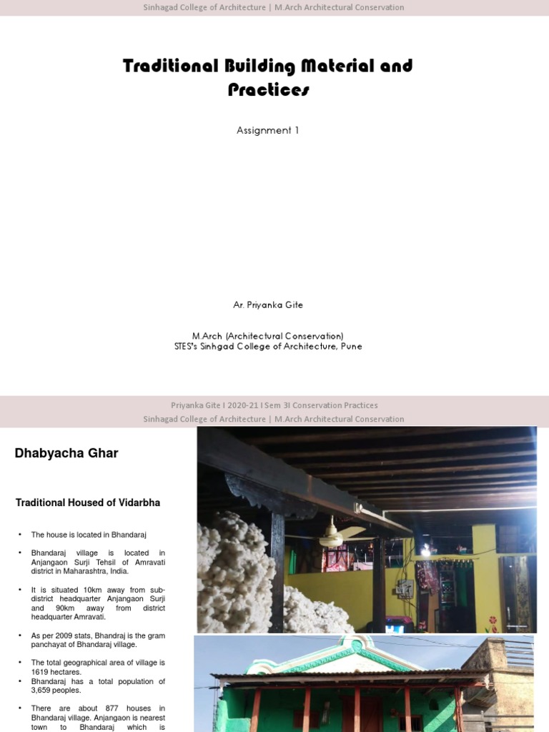 Traditional Building Materials and Practices | PDF | Wall | Architecture