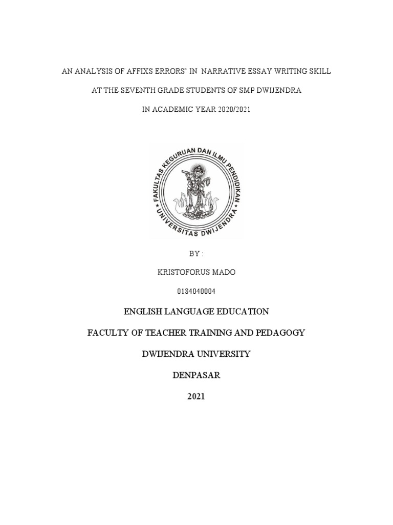 Affix Errors in Seventh Grade Essays | PDF | Word | Morphology ...