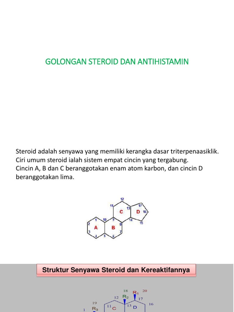 Golongan Steroid Dan Antihistamin | PDF | Sains & Matematika