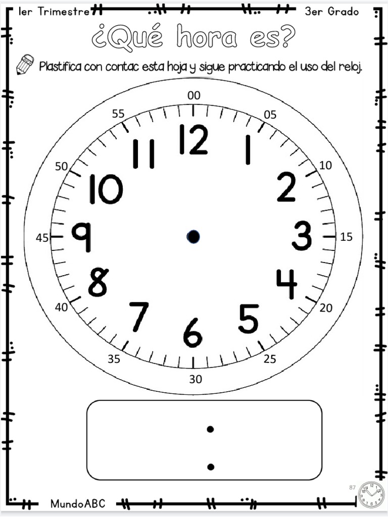 Reloj para Imprimir | PDF