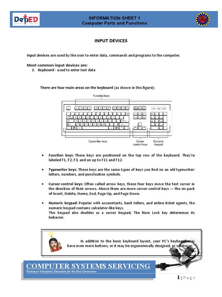 INformation Sheet 1 - Input Devices | PDF | Cursor (User Interface ...