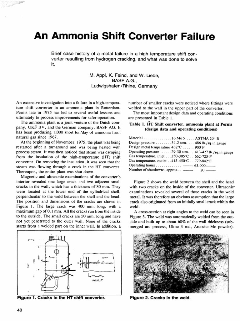 Ammonia Shift Converter Crack Analysis | PDF | Welding | Construction