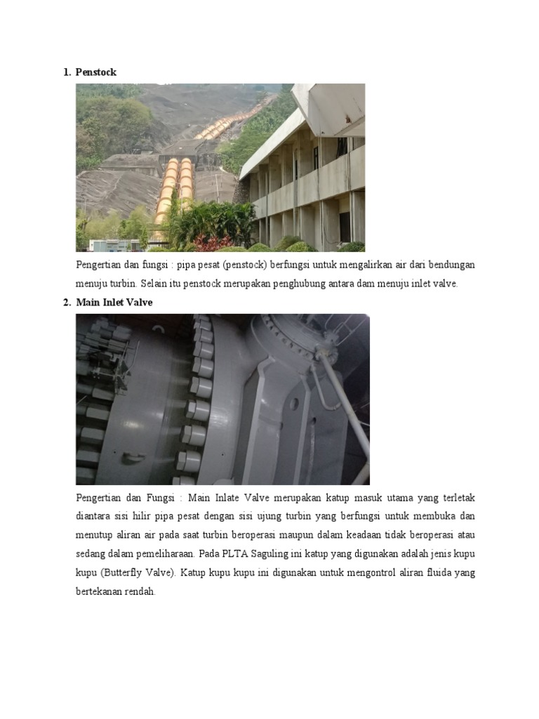 Komponen Komponen PLTA | PDF