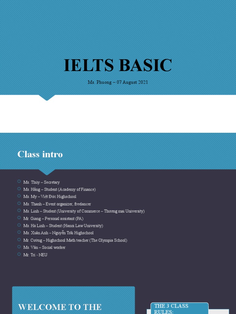IELTS Basic - Unit 1 | PDF | International English Language Testing ...