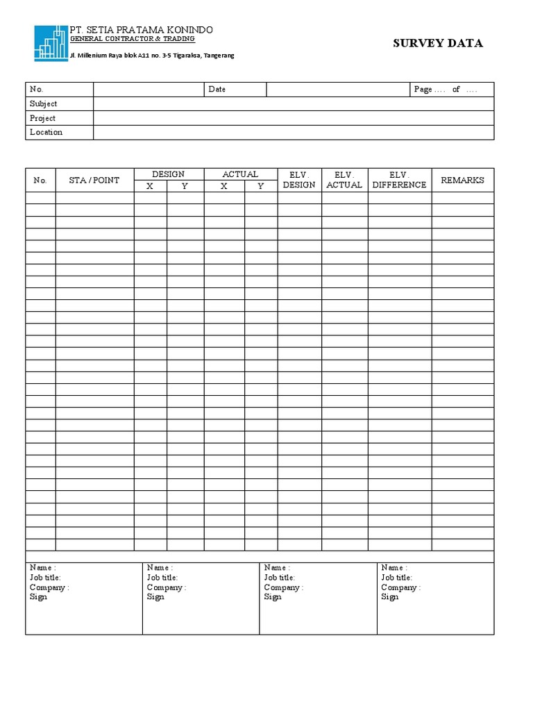 Form Survey - Elevation | PDF