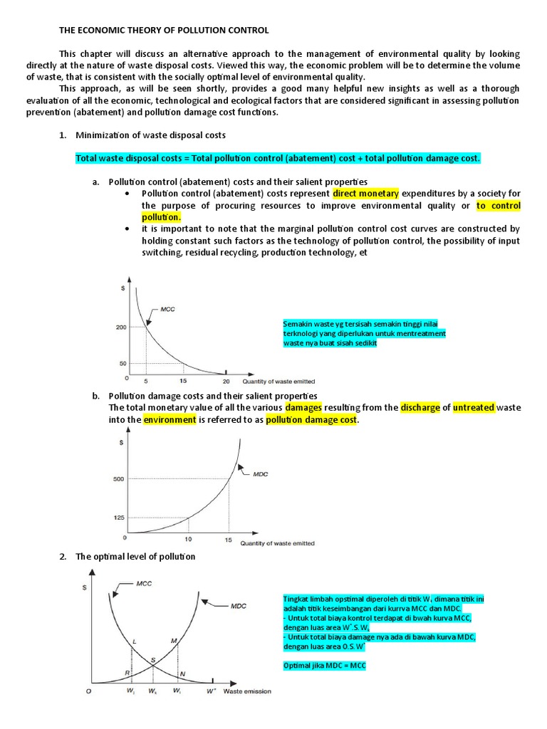 The Economic Theory of Pollution Control | Download Free PDF ...