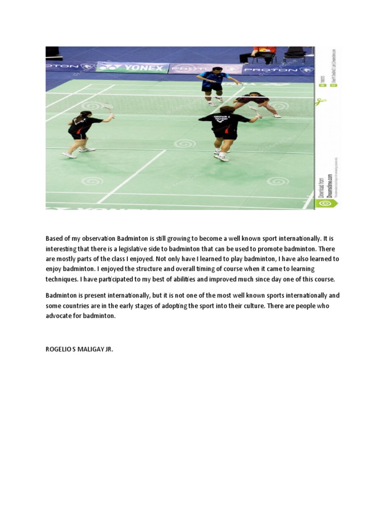 My Observation About Badminton Doubles Tournament | PDF | Lifestyle