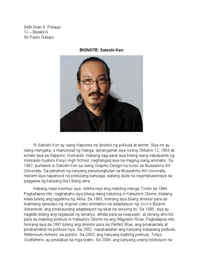 Filipino Bionote MT1 Pielago | PDF