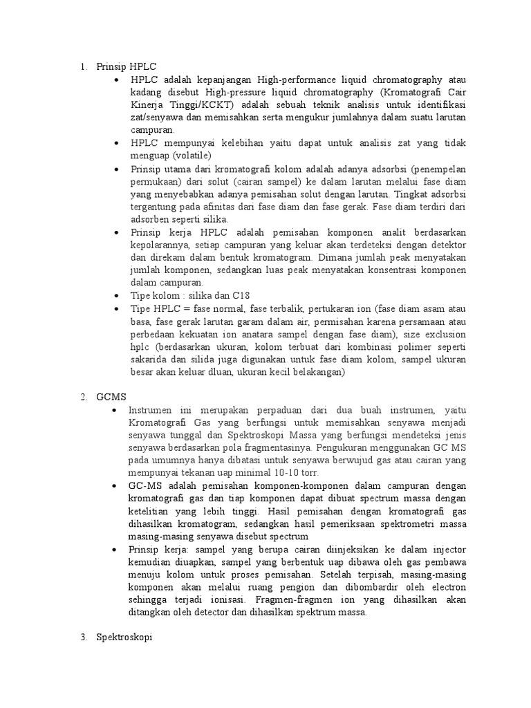 Prinsip HPLC | PDF