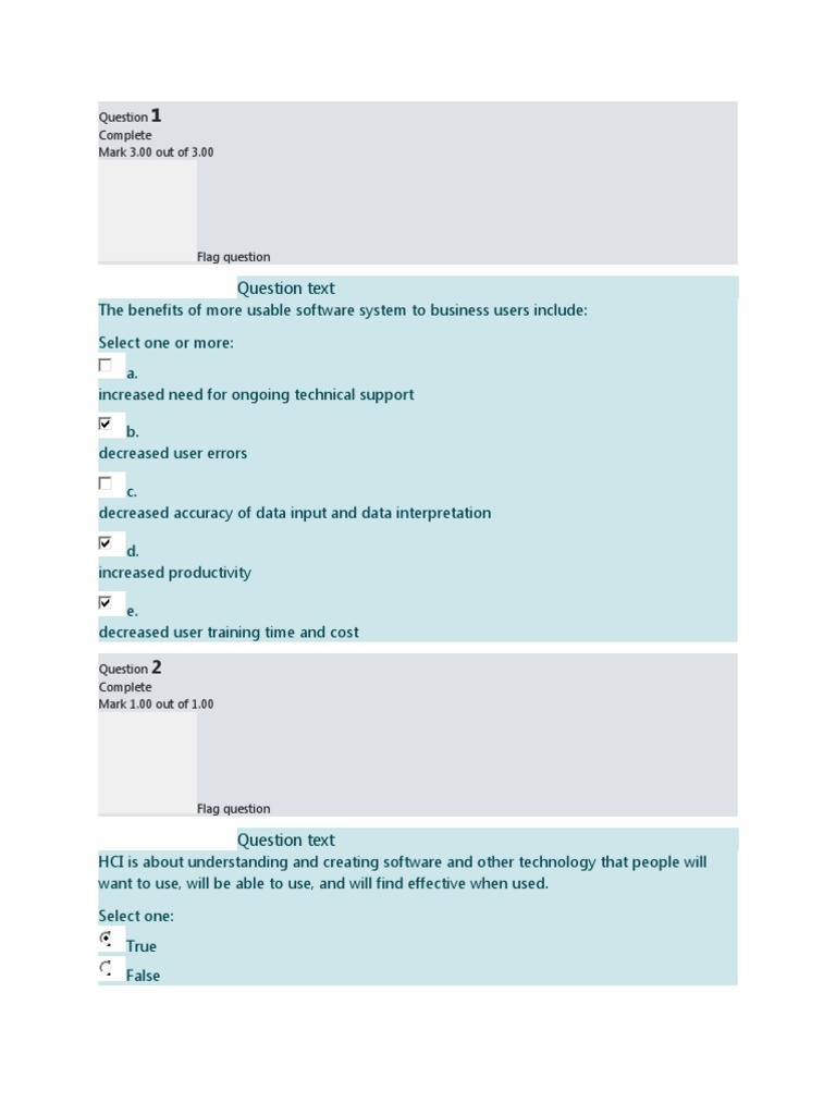 Introduction To Human Computer Interaction PQ1-PQ2 | PDF | Human ...