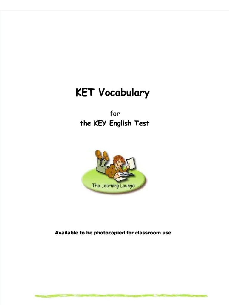 KET Vocabulary KET Vocabulary: The KEY English Test The KEY English ...