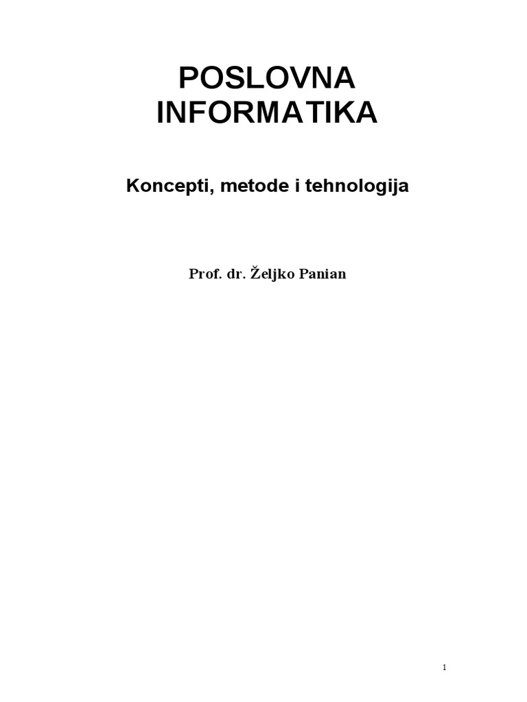 Poslovna Informatika | PDF