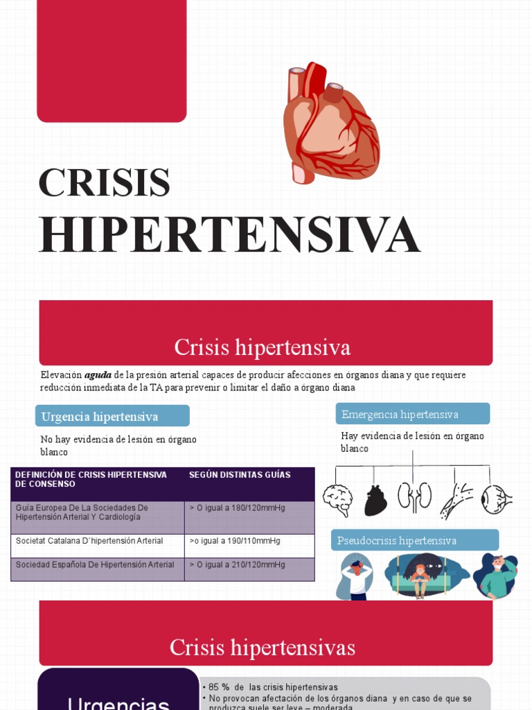 Crisis Hipertensiva Pdf Hipertensión Enfermedades Cardiovasculares