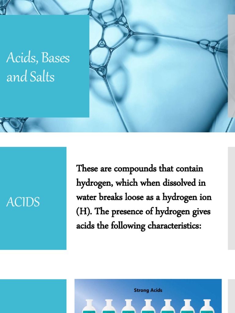 Acids, Bases, and Salts Guide | PDF | Acid | Hydroxide