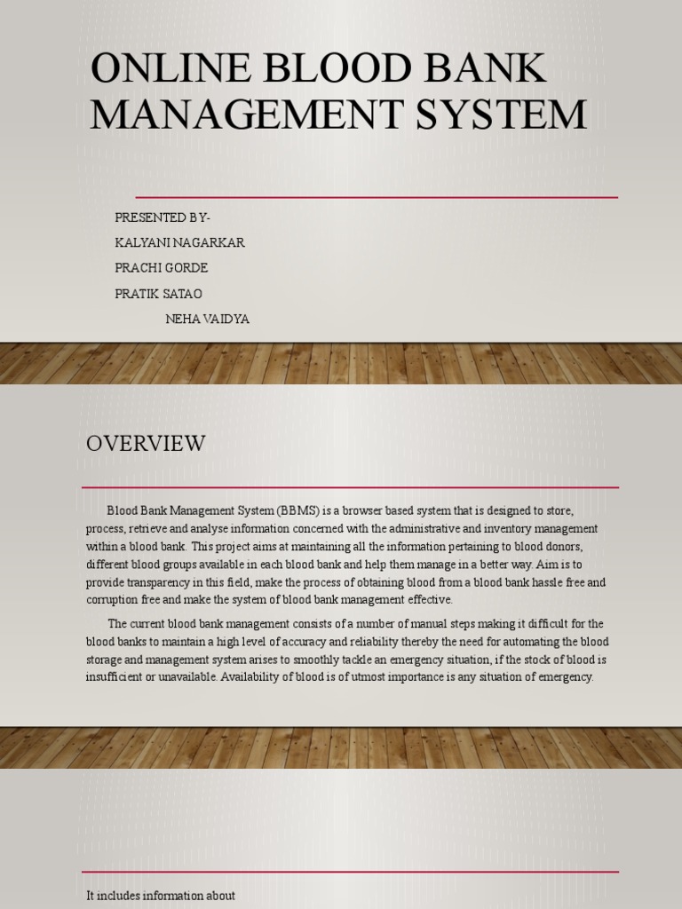 Online Blood Bank Management System | PDF