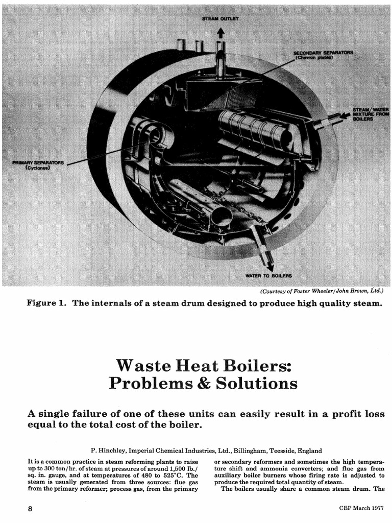 Waste Heat Boilers | PDF | Boiler | Applied And Interdisciplinary Physics