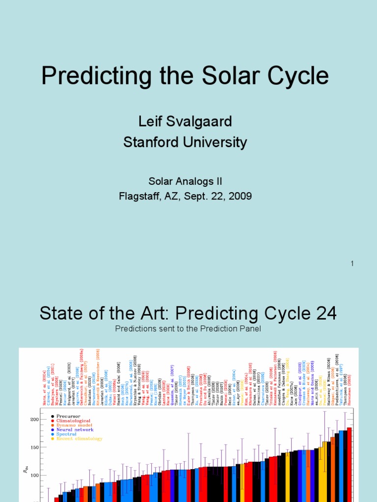 Predicting The Solar Cycle | PDF | Physical Quantities | Scientific ...