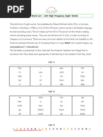 Kindergarten High Frequency Sight Words | PDF