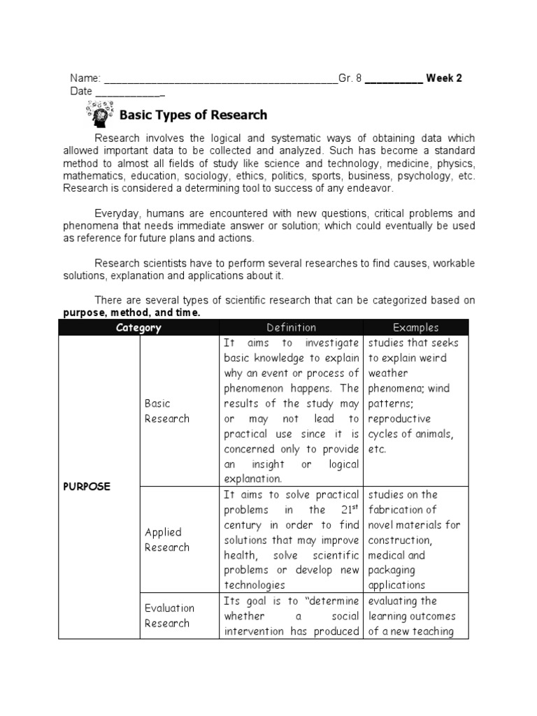 Week 2 Research 2 Grade 8 | PDF | Science | Ethnography