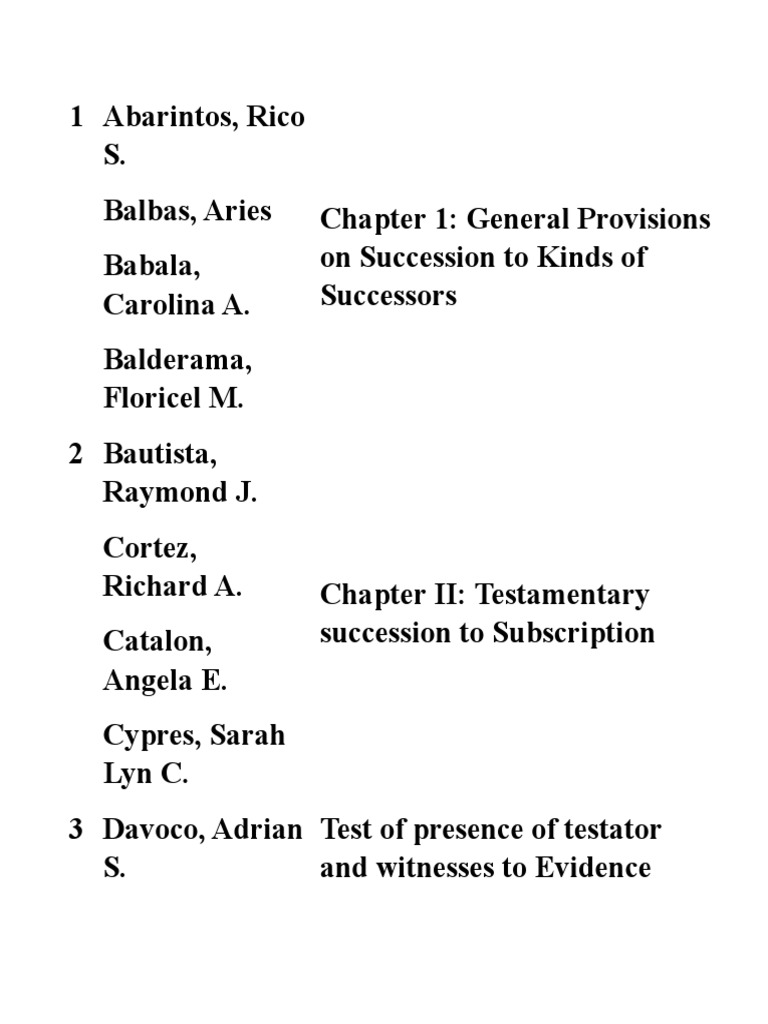 Succession Law Course Guide | PDF | Will And Testament | Intestacy