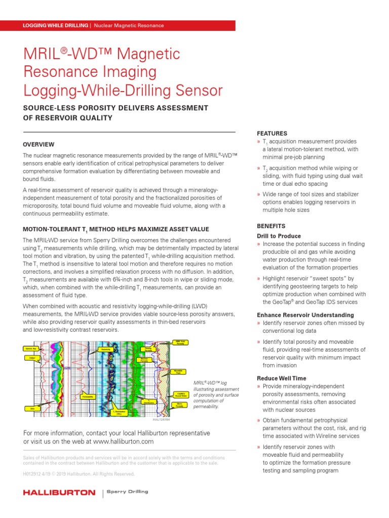 Mril - WD™ Magnetic Resonance Imaging Logging-While-Drilling Sensor ...