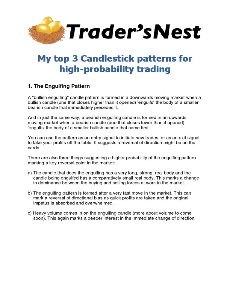 Candlestick Patterns Ref Sheet | PDF | Market Trend | Investing