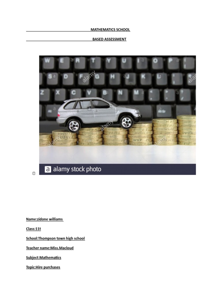 Mathematics School Based Assessment | PDF | Prices | Procurement
