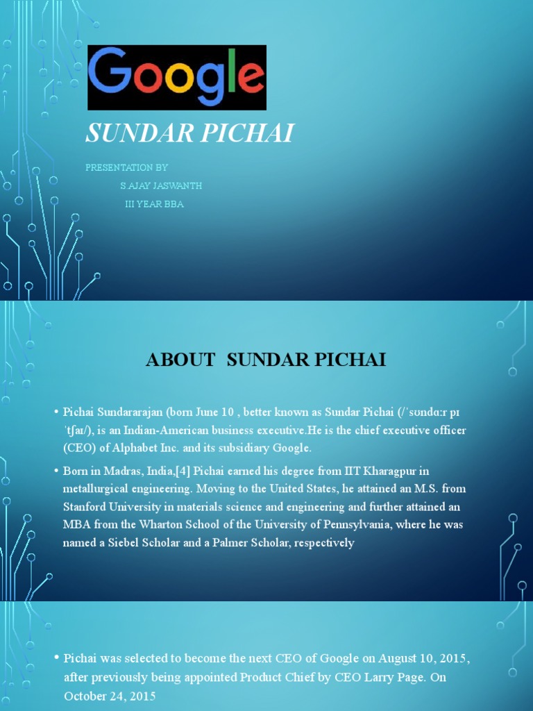 Sundar Pichai | PDF