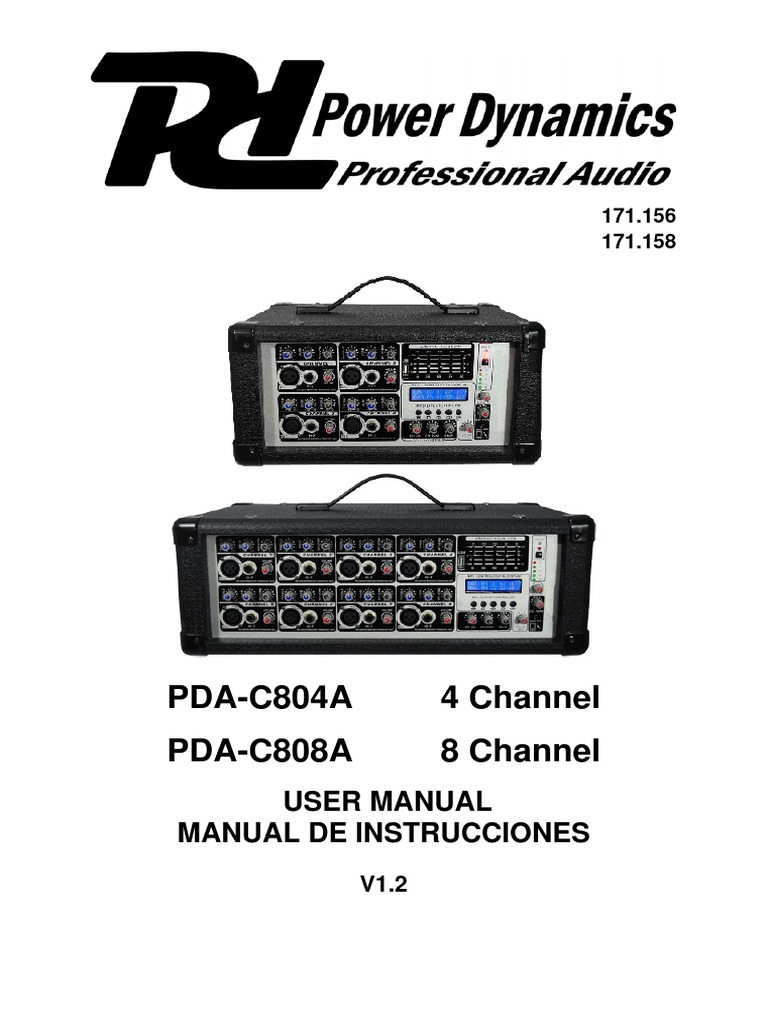 PDA-C804A 4 Channel PDA-C808A 8 Channel: User Manual Manual de ...