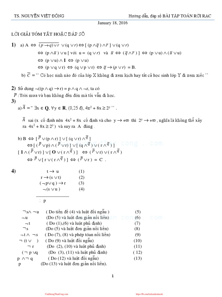Toan Roi Rac Nguyen Viet Dong Bai Tap Toan Roi Rac Dap An ...
