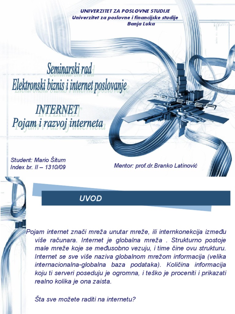 Prezentacija - Internet | PDF
