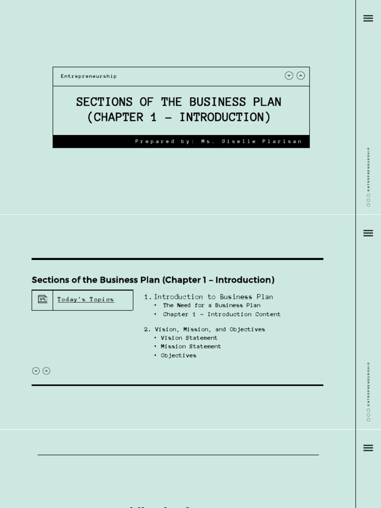 Business Plan Chapter 1 Overview | PDF | Entrepreneurship | Paragraph