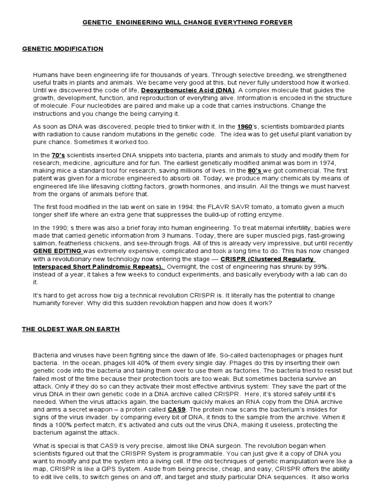 Genetic Engineering Revolution | PDF | Genetic Engineering | Genetics