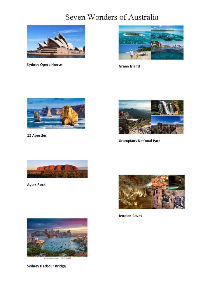 Seven Wonders of Australia | PDF