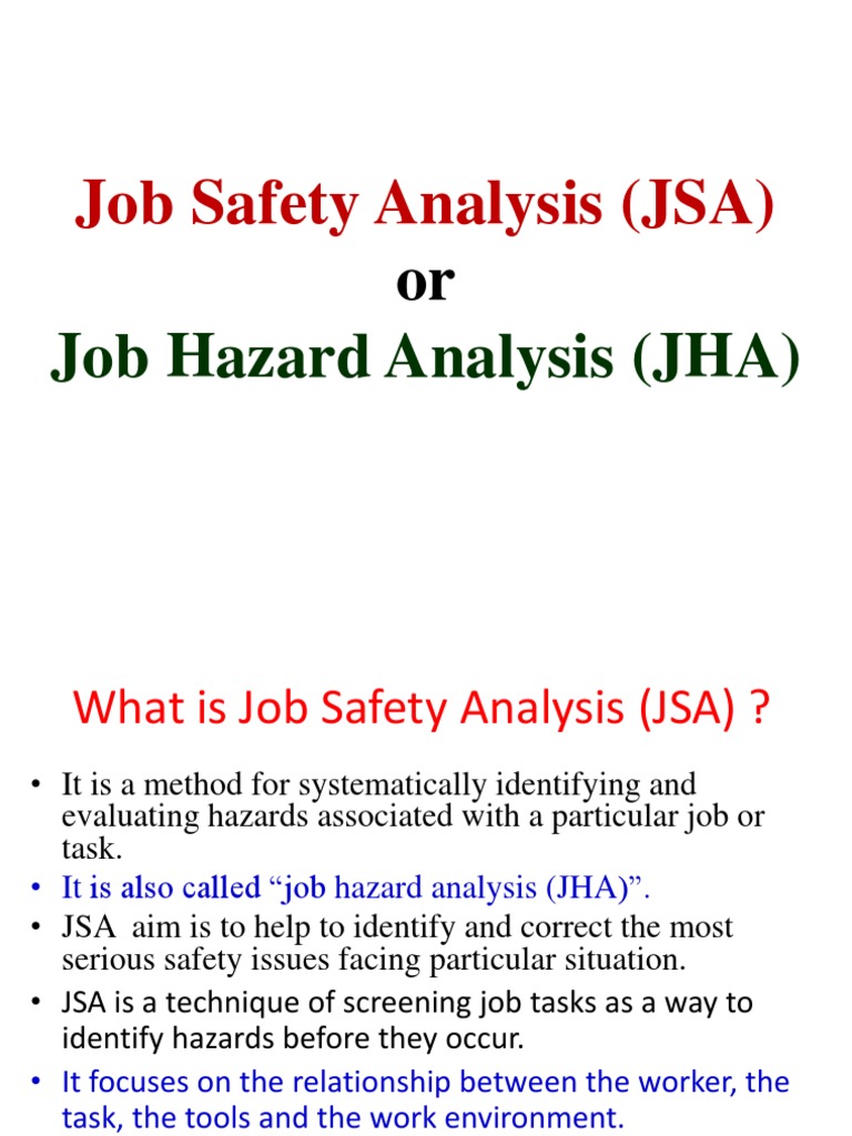 Job Safety Analysis | Download Free PDF | Personal Protective Equipment ...
