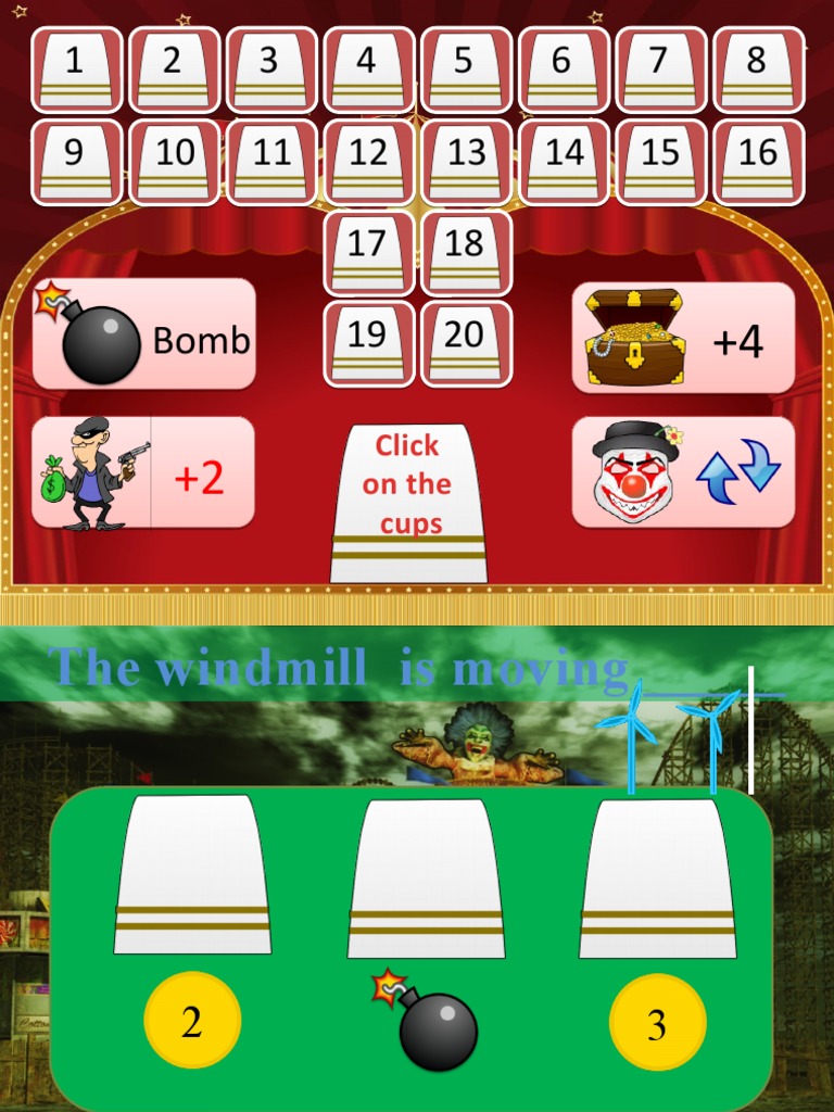 Circus Shuffle Cups Multi-Choice | PDF