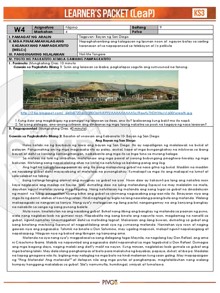 Q4 Filipino 9 Week4 | PDF