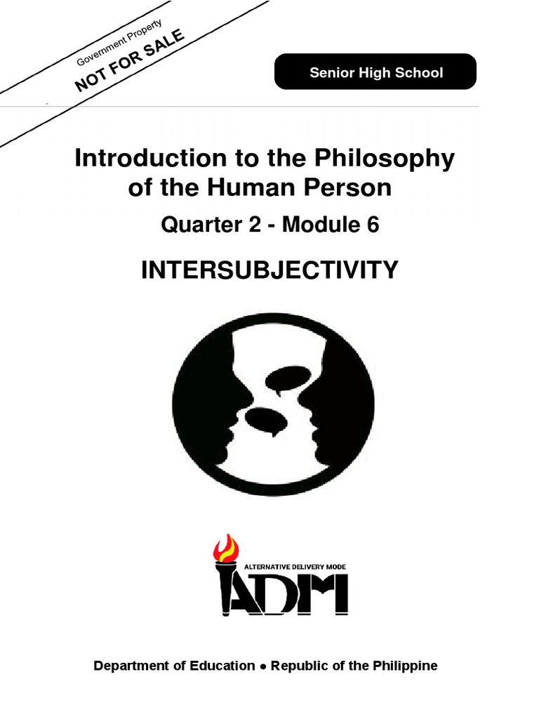 Introduction To The Philosophy of The Human Person: Intersubjectivity ...
