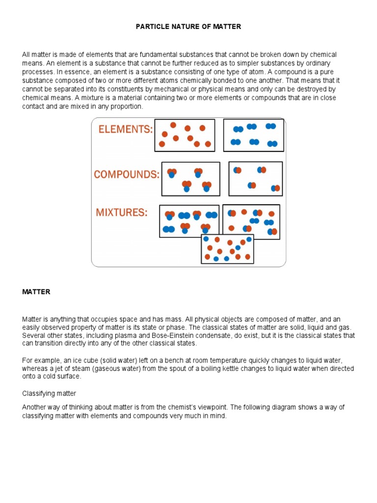 Particle Nature of Matter | PDF | Ion | Atoms