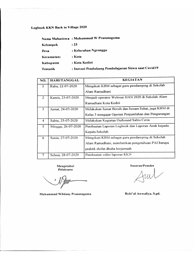Logbook Minggu Ke 3 | PDF