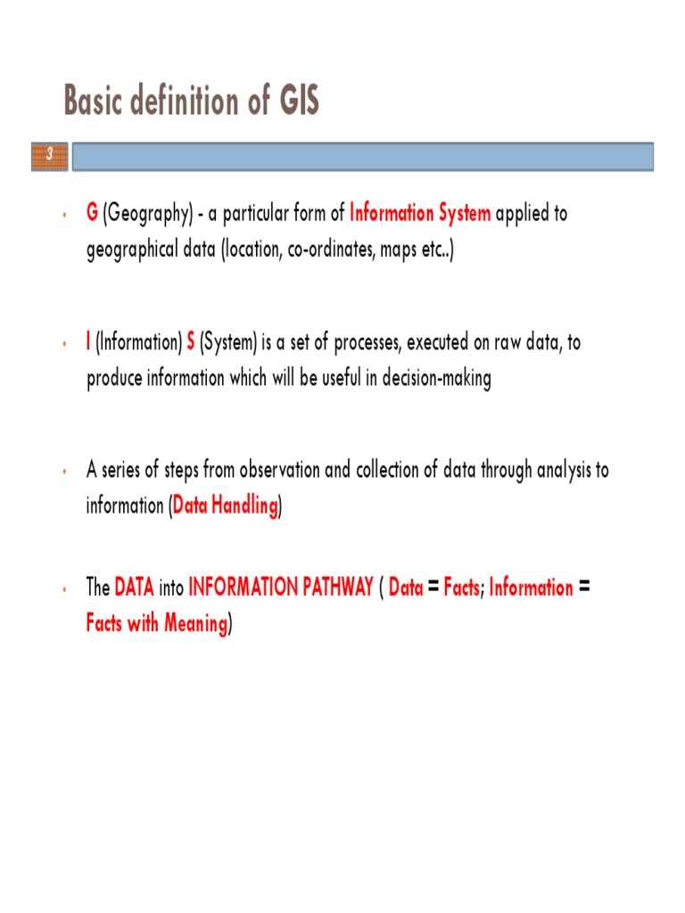 Basic Definition of GIS | PDF | Geographic Information System | Databases
