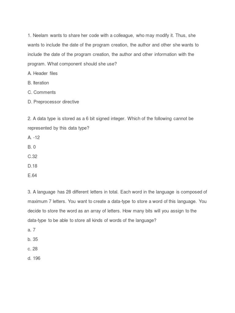 MCQ | PDF | Control Flow | C (Programming Language)