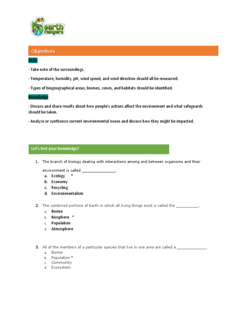 Ecology Module | PDF | Ecology | Habitat