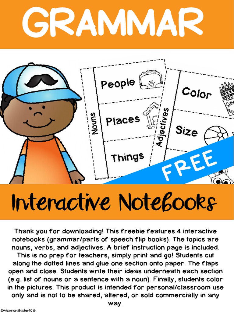 Interactive Notebooks: ©alexandrabaxter2019 | PDF | Adjective | Noun